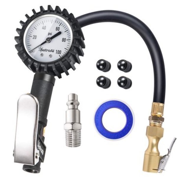 Astroai Portable Air Compressor Pump Tire Inflator With Gauge 12v Dc